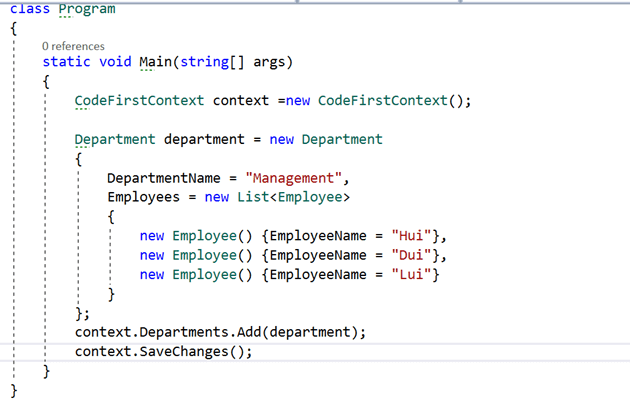 Code First Approach And Code First Migrations In Entity Framework